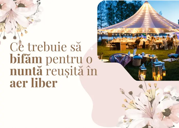 Checklist nuntă în aer liber 2025 – Organizare completă pas cu pas